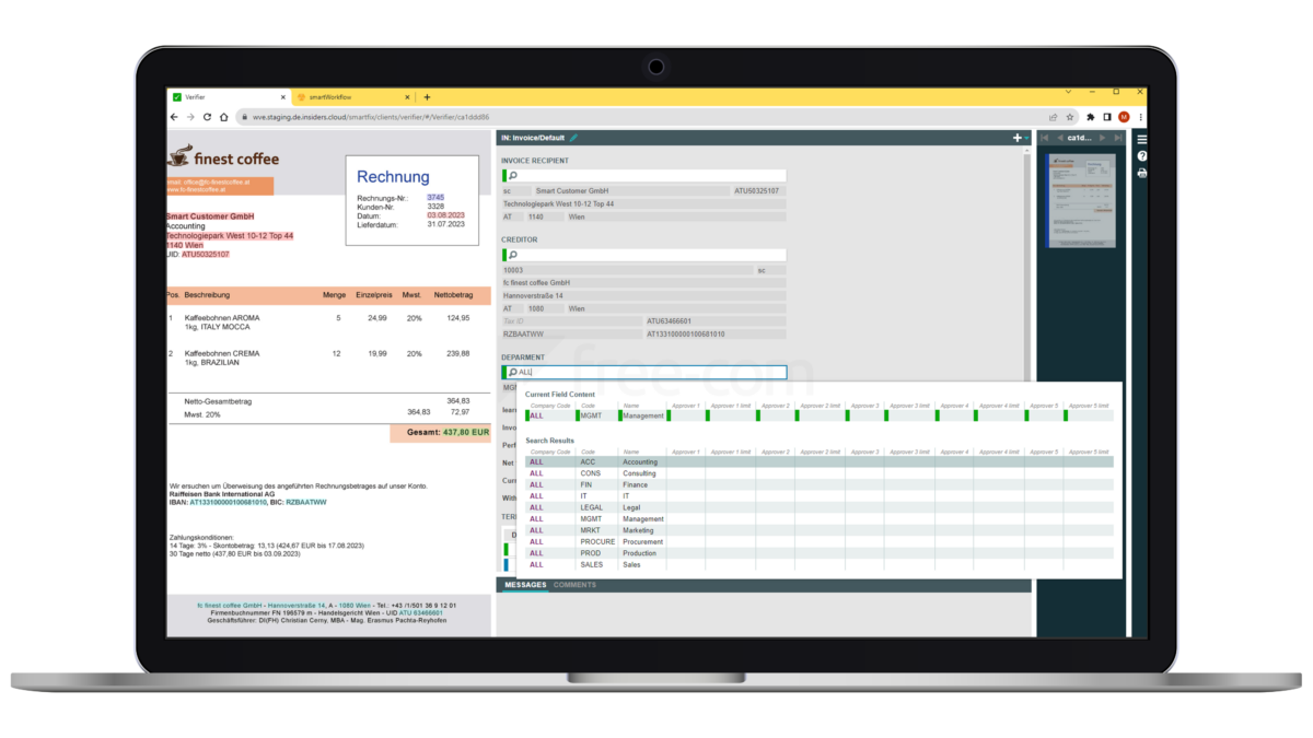 Digital Invoice Workflow: Automated Scanning & Processing