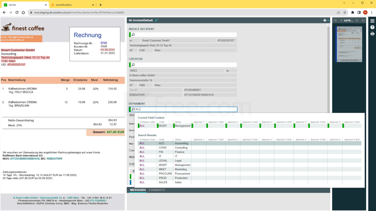 Digital Invoice Workflow: Automated Scanning & Processing
