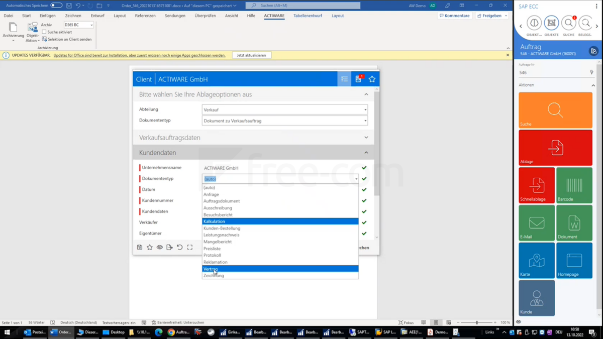 Simple document management with SAP and SharePoint