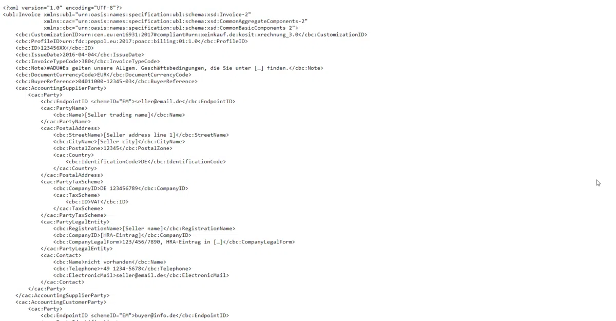 All important information about the XRechnung standard
