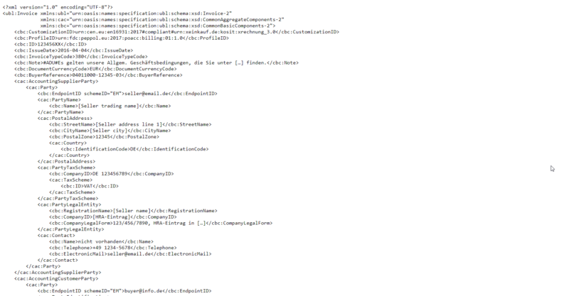 All important information about the XRechnung standard